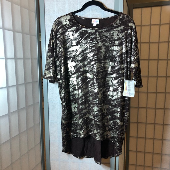 LuLaRoe | Tops | Nwt Lularoe Elegant Irma Chocolate Brown W Gold | Poshmark